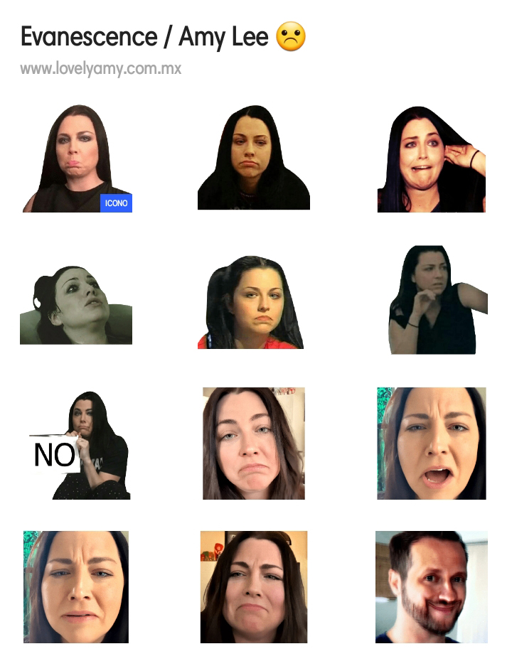EVANESCENCE STICKERS PARA WHATSAPP | www.lovelyamy.com.mx